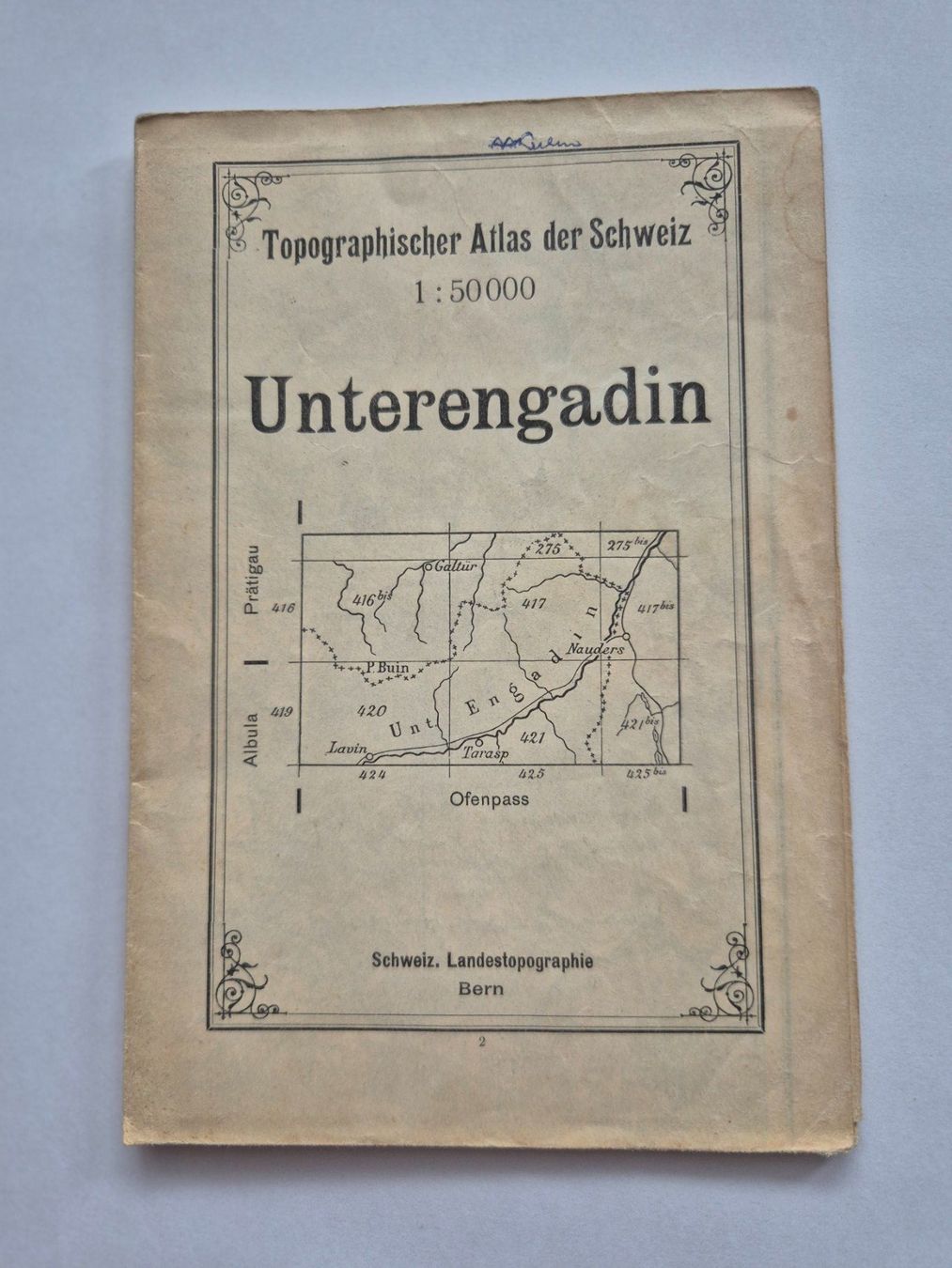 Topographischer Atlas der Schweiz - Unterengadin 1:50000 (Gebraucht) in ...