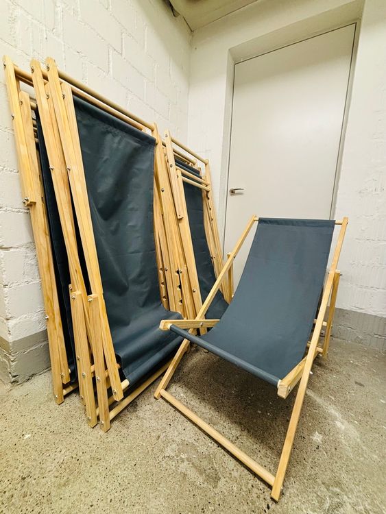 11 LIEGESTUHL SONNENSTUHL KLAPPSTUHL CAMPINGSTUHL HOLZ STUHL (Gebraucht ...