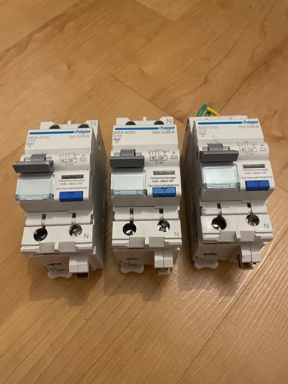 FI-LS Hager 13A C 30mA (3 stück) | Kaufen auf Ricardo