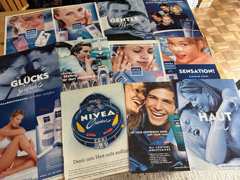 NIVEA SCHWEIZER tolle Reklamen inkl. original 80's Kult Top (Gebraucht ...