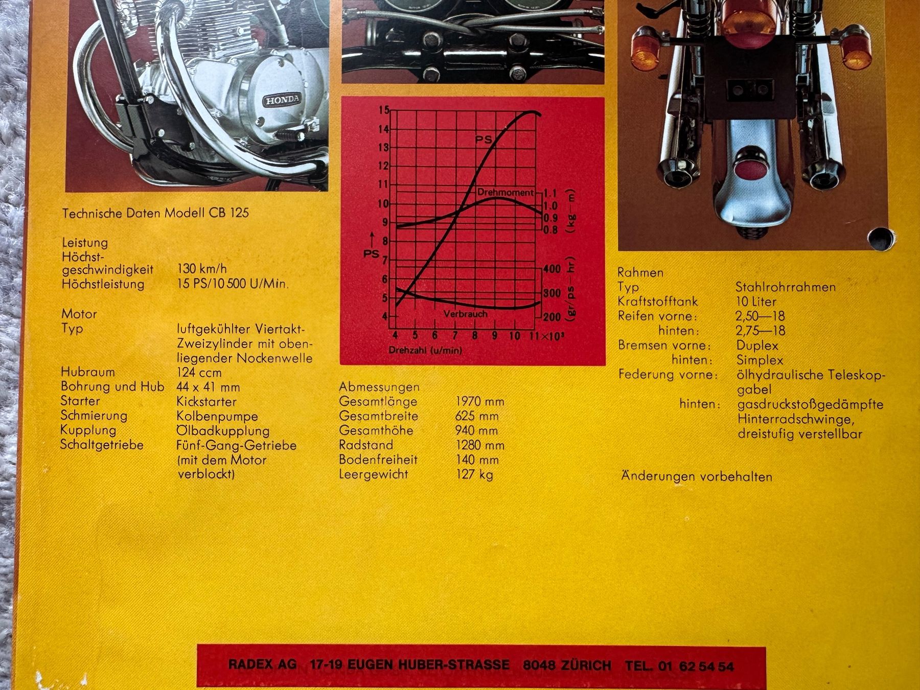 Honda CB 125 (D'occasion) à Morrens VD pour CHF 19 – avec livraison ...
