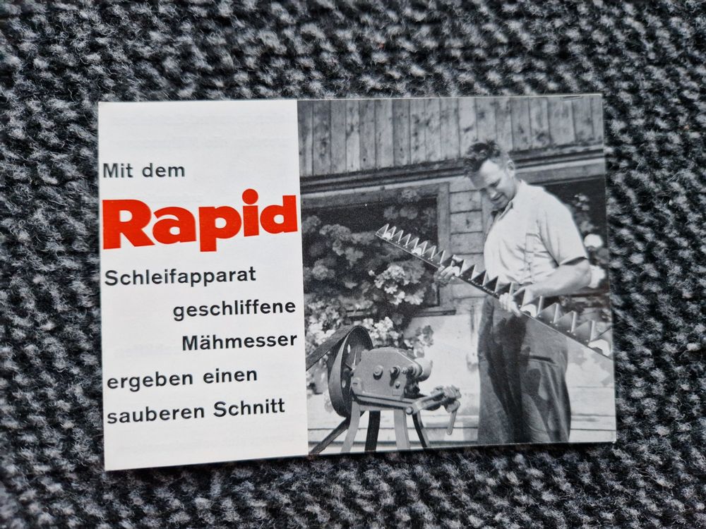 Original Prospekt Rapid Schleifapparat Motormäher (Gebraucht) in ...