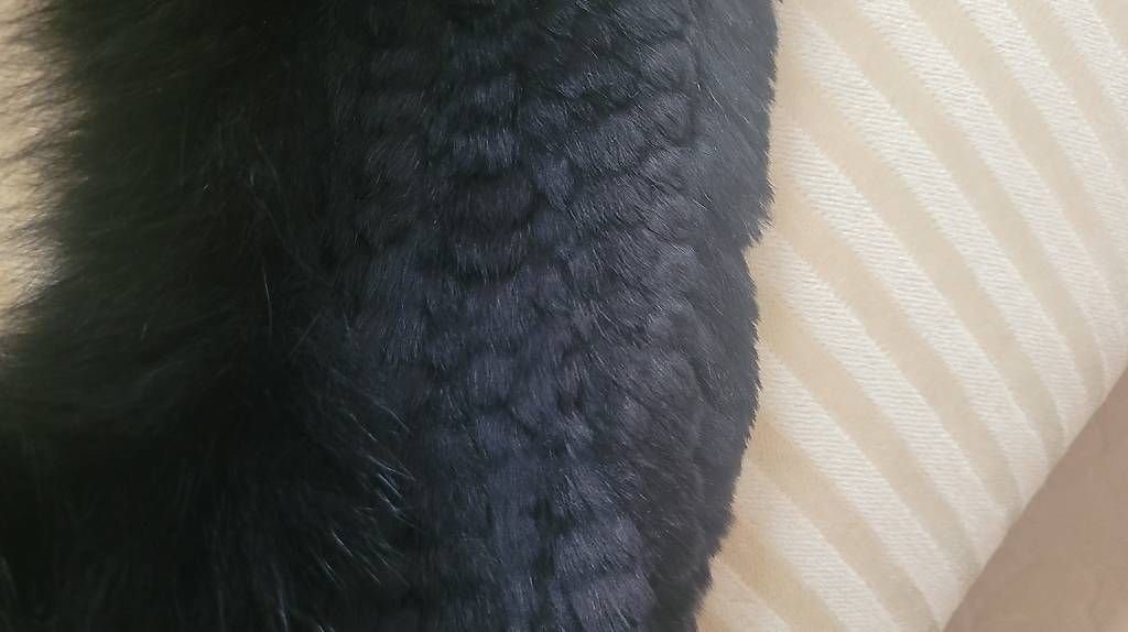 Marc Cain Schal Kaninchenpelz Aufwendig gestrickt In Schwarz (Gebraucht ...