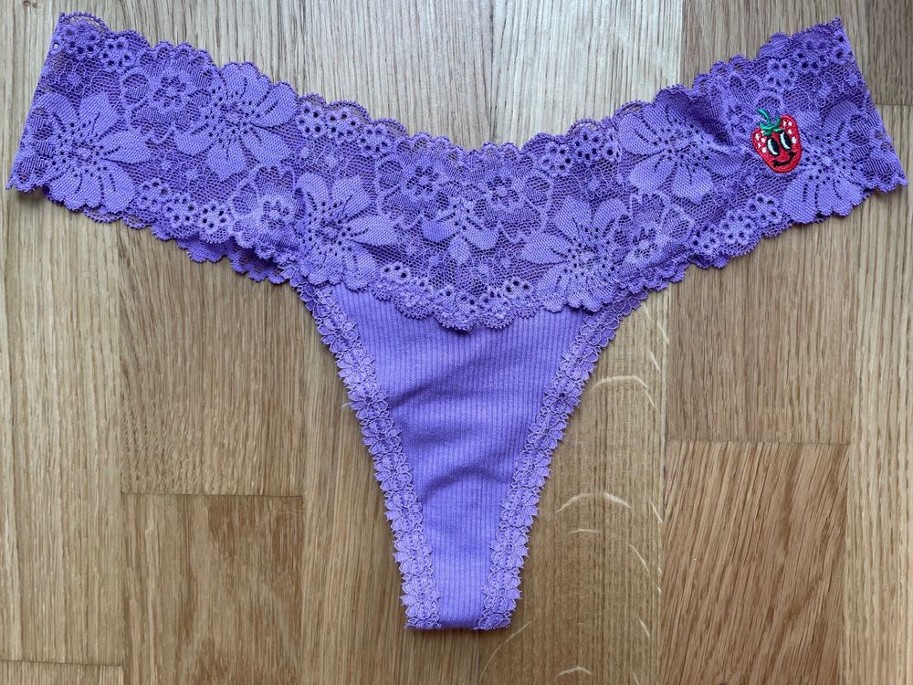 Victoria’s Secret PINK Cotton Lace Thong S NEW | Kaufen auf Ricardo