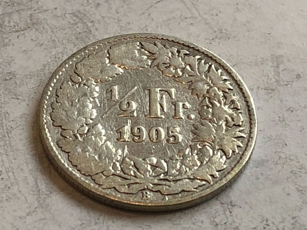 Schweiz 1/2 Franken 1905 Silber Rar (Gebraucht) in Flumenthal für CHF 1.7 – mit Lieferung auf ...
