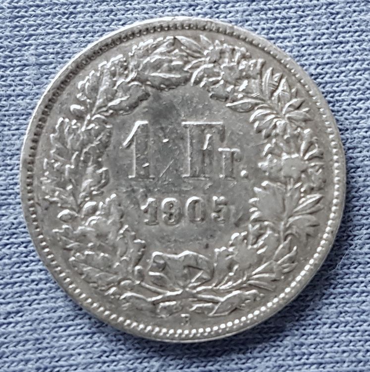 1 Franken 1905 uralte sehr rare Silbermünze ab nur 1 Fr !!! (Gebraucht) in Camignolo für CHF 2.7 ...