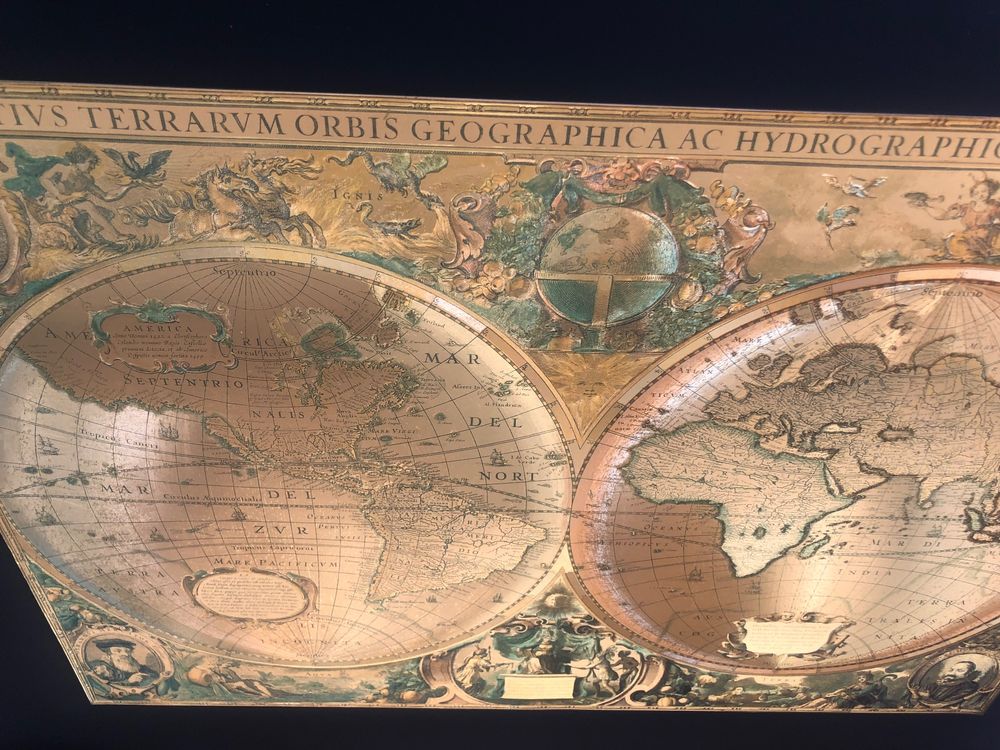 Replika Landkarte nach Hondio als Metallgravur (Gebraucht) in ...