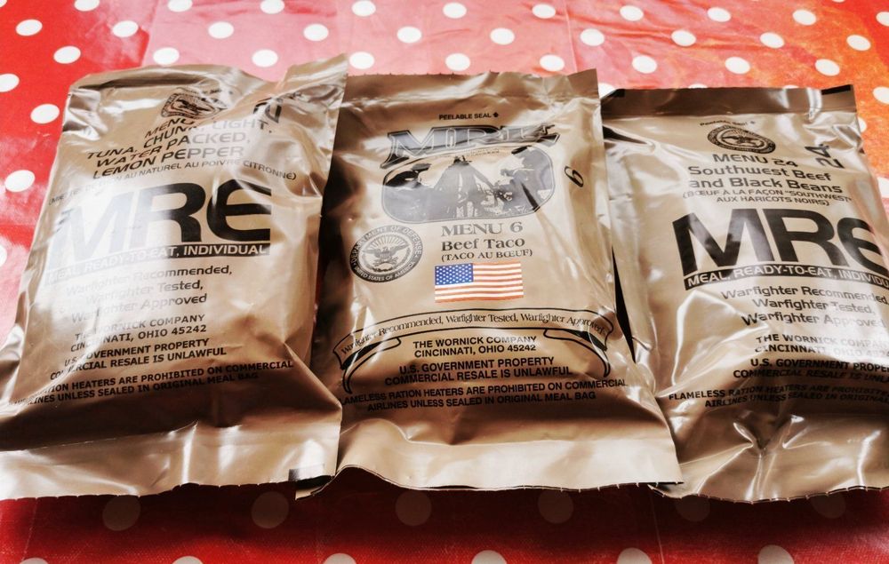 Original US Armeerationen (MRE) 3 Stück! (Neu und originalverpackt) in ...