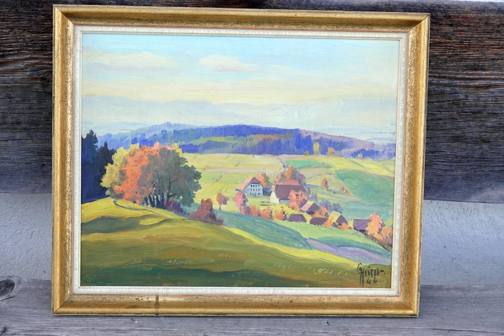 Schönes altes Öl Gemälde von Geiser 1946 (Gebraucht) in Diemtigen für ...