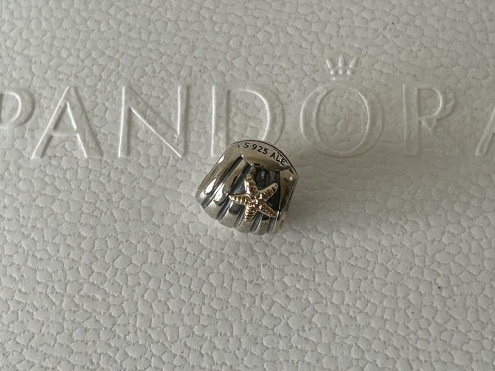 Original Pandora Seashell Charm with 14K Gold (Neu (gemäss Beschreibung ...