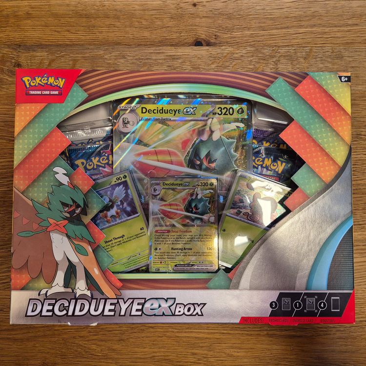 Decidueye EX Pokemon Box mit 4 Boostern (Neu und originalverpackt) in ...