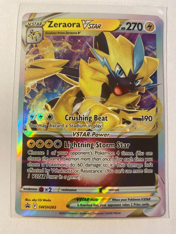 Pokemon Zeraora VStar SWSH 265 EN (Neu (gemäss Beschreibung)) in Elgg ...