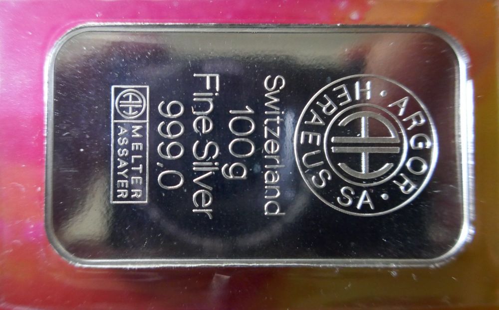 100 g Silberbarren 999 von ARGOR SA in Blister ab Fr.1.- | Kaufen auf Ricardo