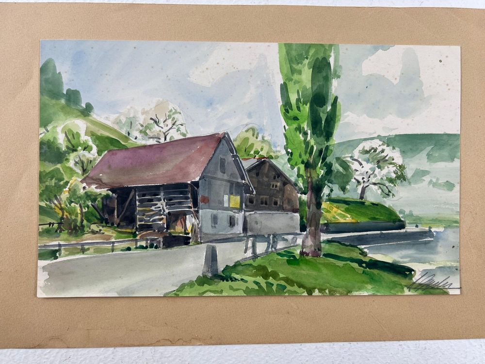 Landschaft Aquarell Handsigniert. | Kaufen auf Ricardo