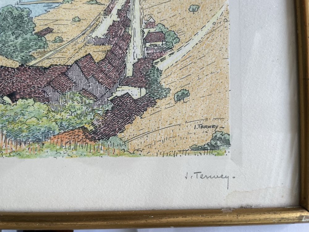 Terwey lithographie Douanne Ile St-Pierre Twann (D'occasion) à Biel ...