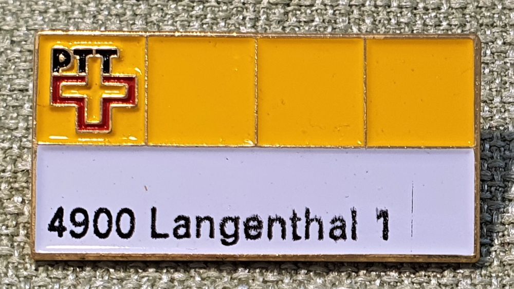 O530 - Pin Die Post PTT Filialen Schild 4900 Langenthal 1 (Gebraucht ...