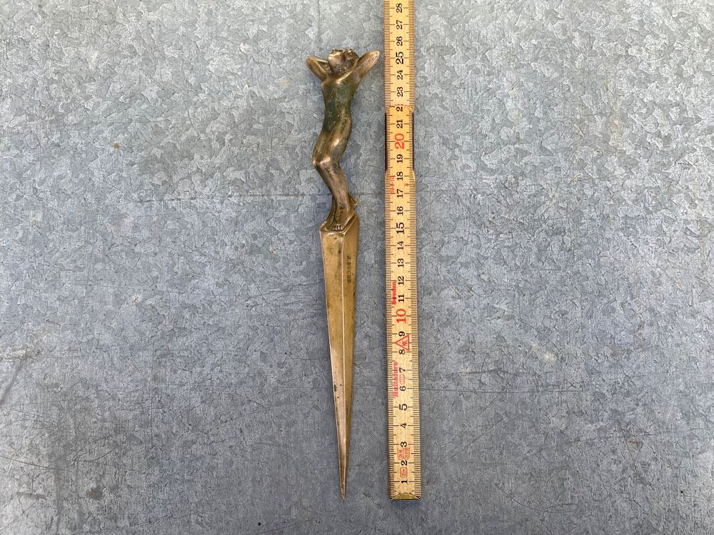 antiker Bronze Brieföffner von J. Büchs | Kaufen auf Ricardo