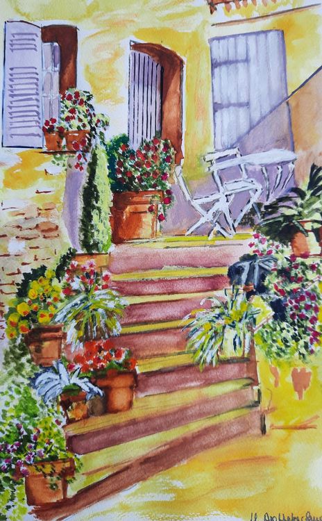 Ancienne aquarelle avec signature | Kaufen auf Ricardo