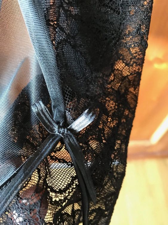 Luxus Negligee Spitze Rücken-Schnürung xs 34 (Neu (gemäss Beschreibung ...