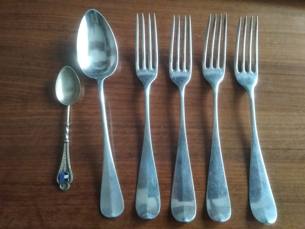 Antikes Silber 800er Massivsilber Besteck 6 Teile | Kaufen auf Ricardo