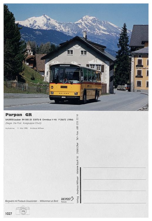 Parpan Churwalden Lenzerheide Graubünden Postauto SAURER RH (Neu ...