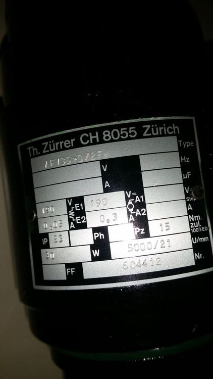 TH. ZÜRRER AG AFV35-0/2FW, Getriebemotor (Neu (gemäss Beschreibung)) in ...