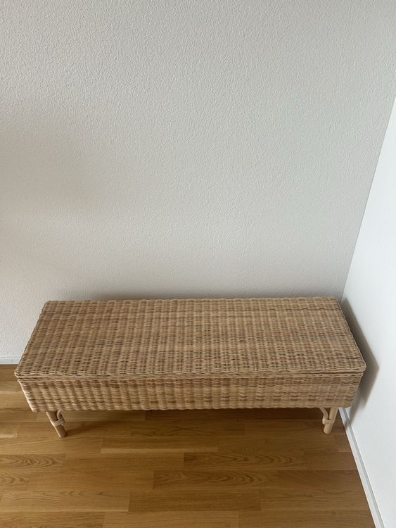 Bank mit Fach, Ikea Tolkning (Handarbeit Rattan) (Gebraucht) in Kriens ...
