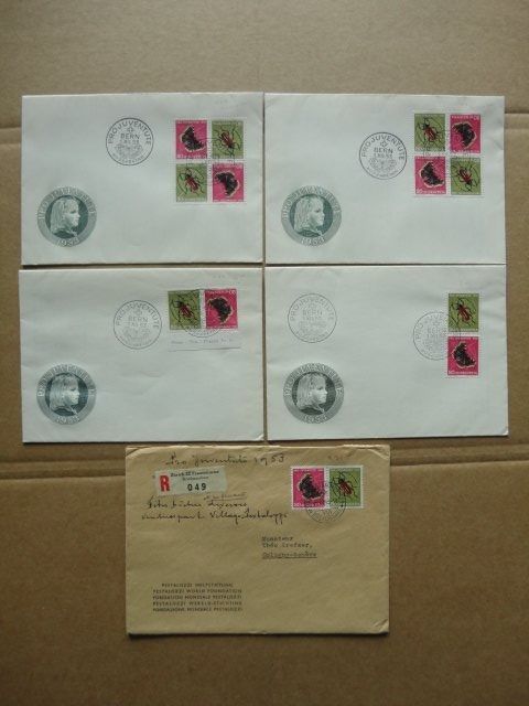 Div. Varianten PJ - Marken aus Kehrdruckbogen auf Brief (Gebraucht) in Bichwil für CHF 53 – mit ...