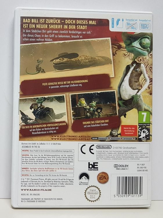 Wii Rango Bad Bill ist zurück ein neuer Sheriff (Gebraucht) in ...