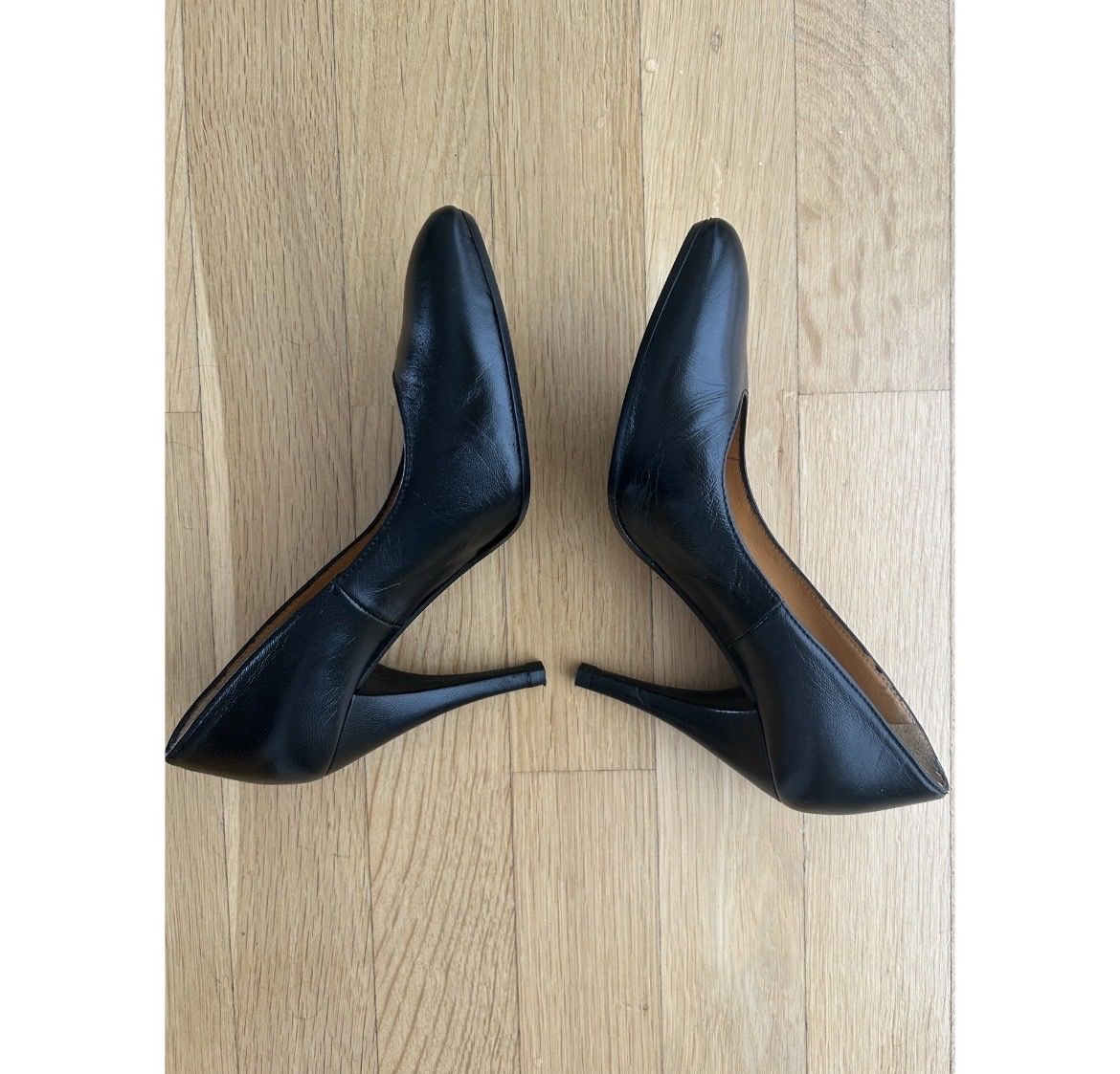 Sezane Magda CoBlack Leather Heels - Size 37 - Elegant Style (Gebraucht ...