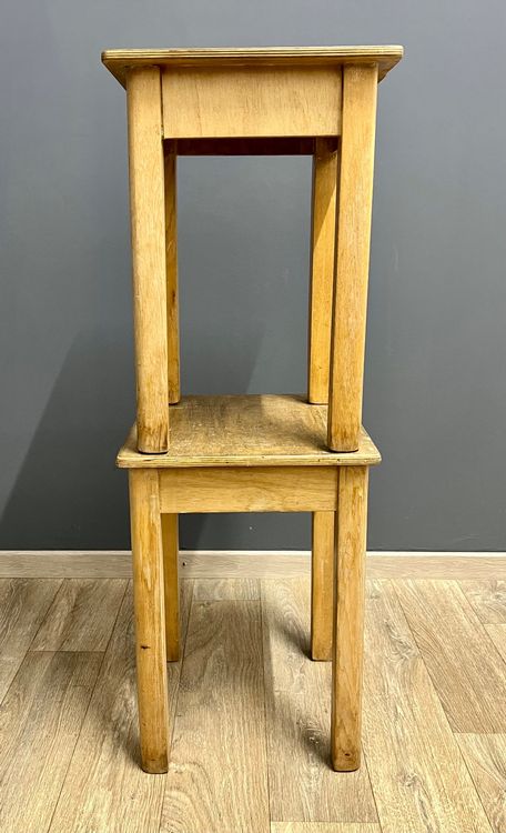 2 Stück Alte Vintage Hocker Taburett Holz Hocker (Gebraucht) in Reigoldswil für CHF 69 – mit ...