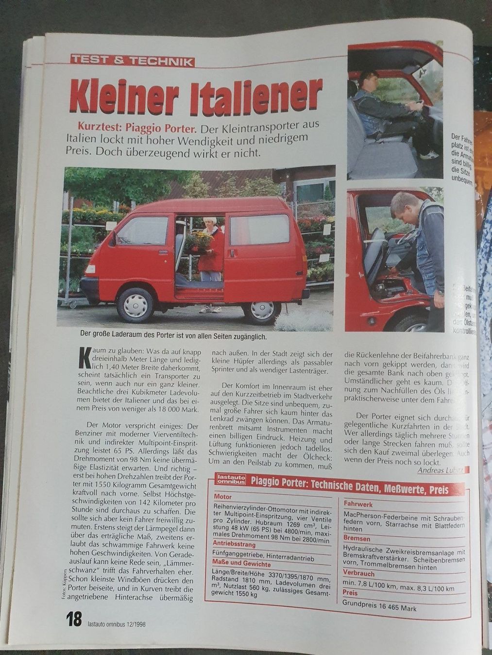 Lastauto Omnibus 12/98 MAN 19.464 Volvo FM 12 420 xx (Gebraucht) in ...