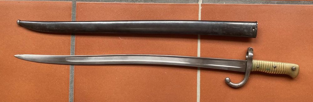 Originales franz. Degen-Bajonett mit Stahlscheide und Frosch (Gebraucht ...