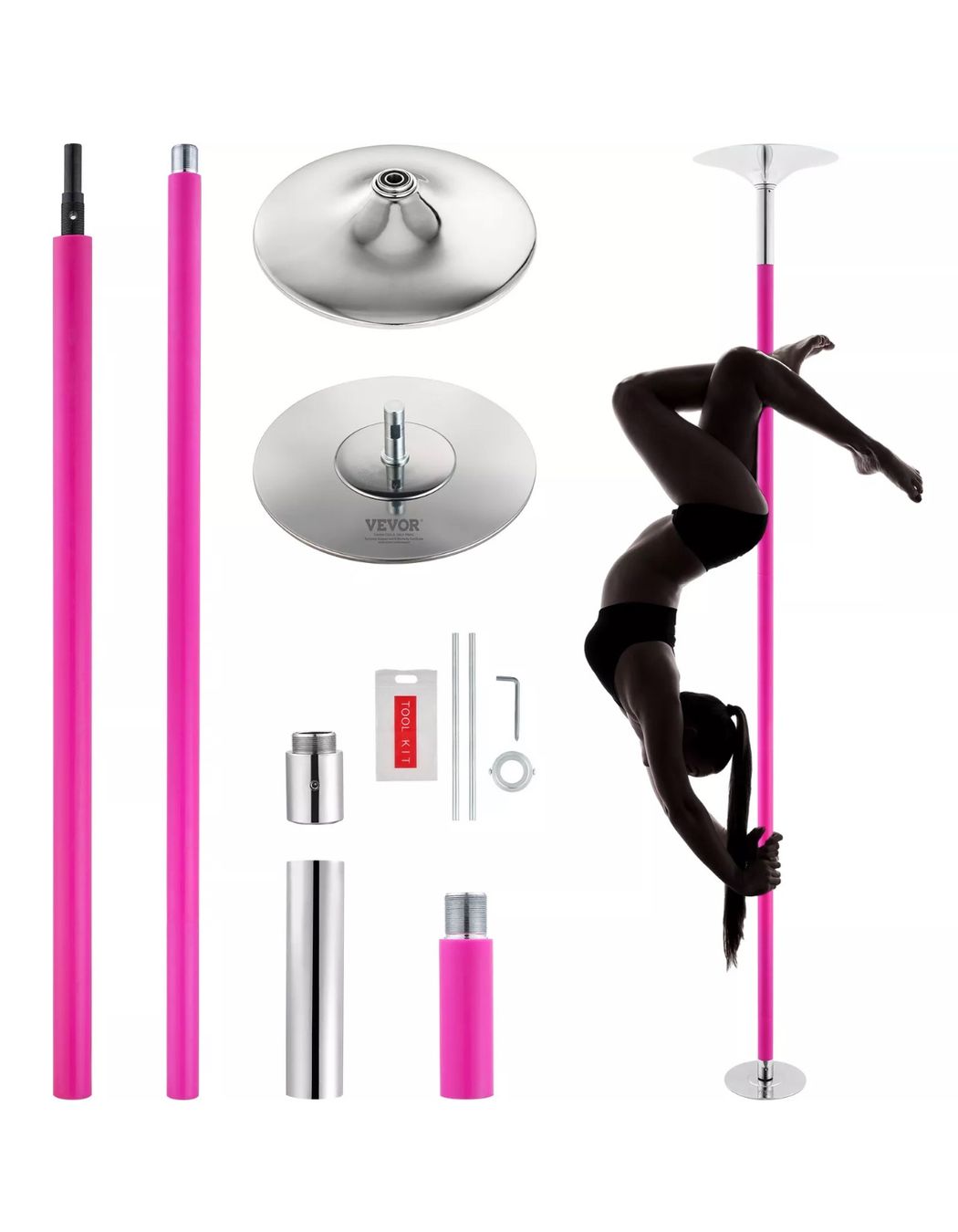 VEVOR Pole Dance Stange Tanzstange Höhenverstellbar Stange (Neu und ...