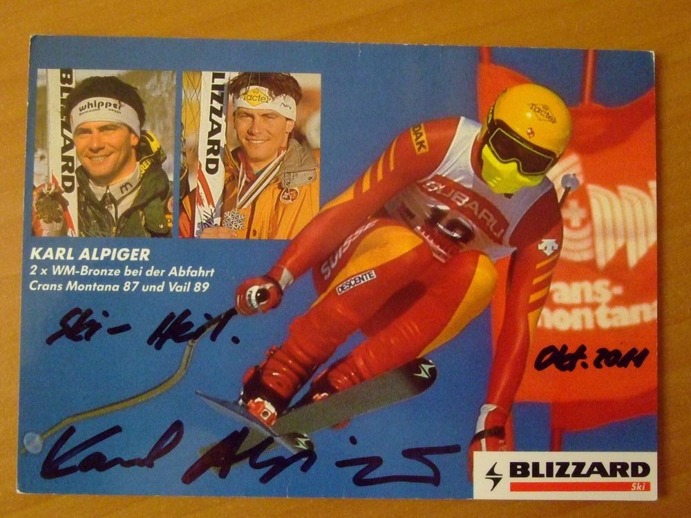 KARL ALPIGER AUTOGRAMMKARTE TOP ! (Gebraucht) in Schachen b. Reute für ...