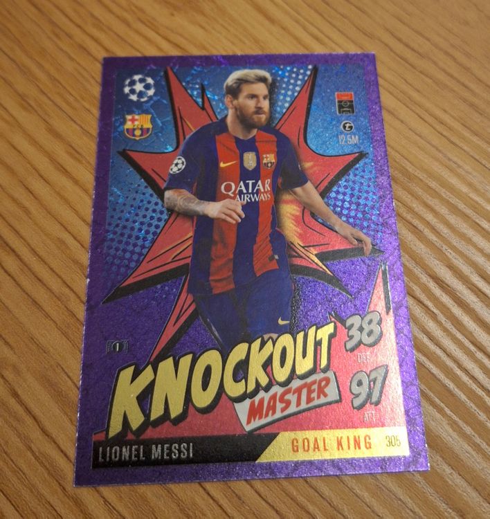 Lionel Messi ⭐️ - Knockout Master - Purple Rare - Topps (Neu (gemäss ...
