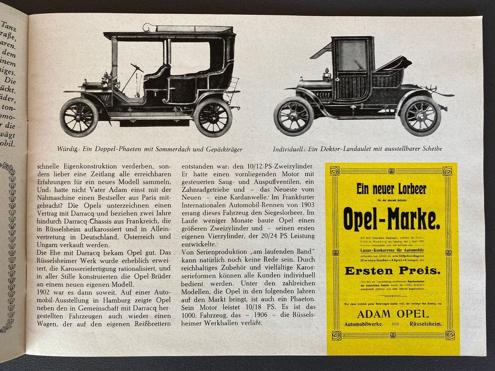 100 Jahre OPEL 1862-1962 - Broschüre (Gebraucht) in deitingen für CHF 9 ...