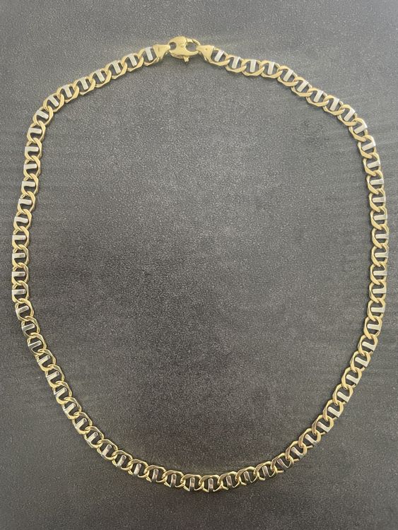 Elegante Weiß- Gelbgold Panzerkette 750 (Gebraucht) in Courtaman für ...