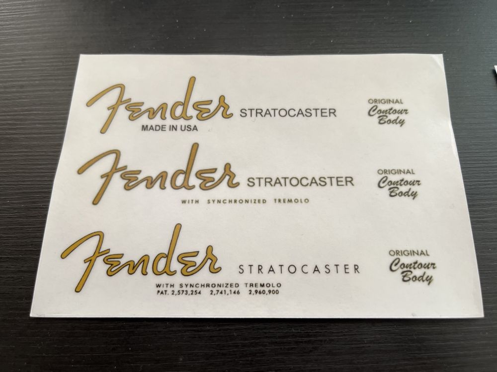 Fender Stratocaster Kleber Sticker Set | Kaufen auf Ricardo