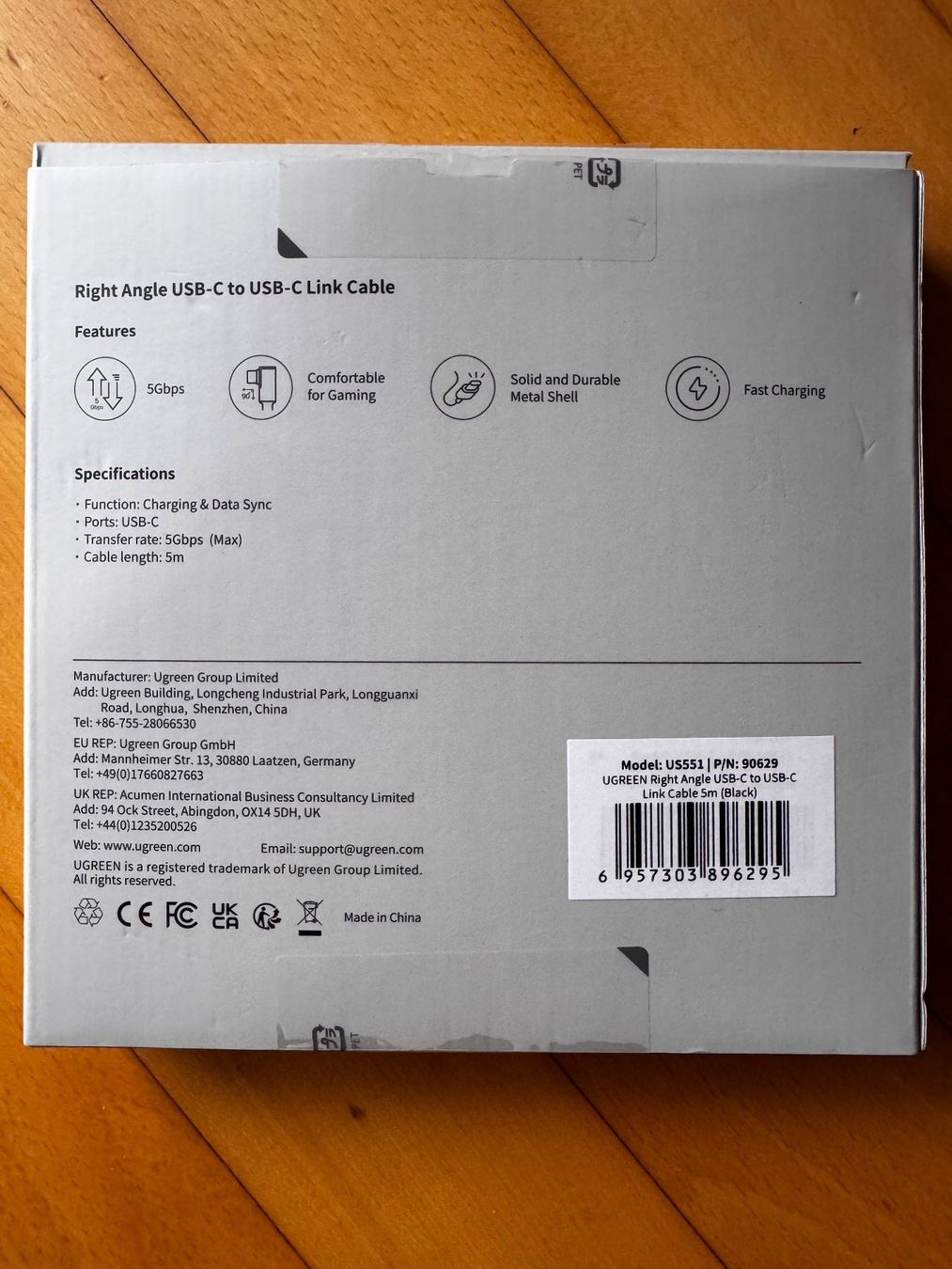 Ugreen Right Angle USB-C to USB-C Link Cable 5m (D'occasion) à La Tour ...