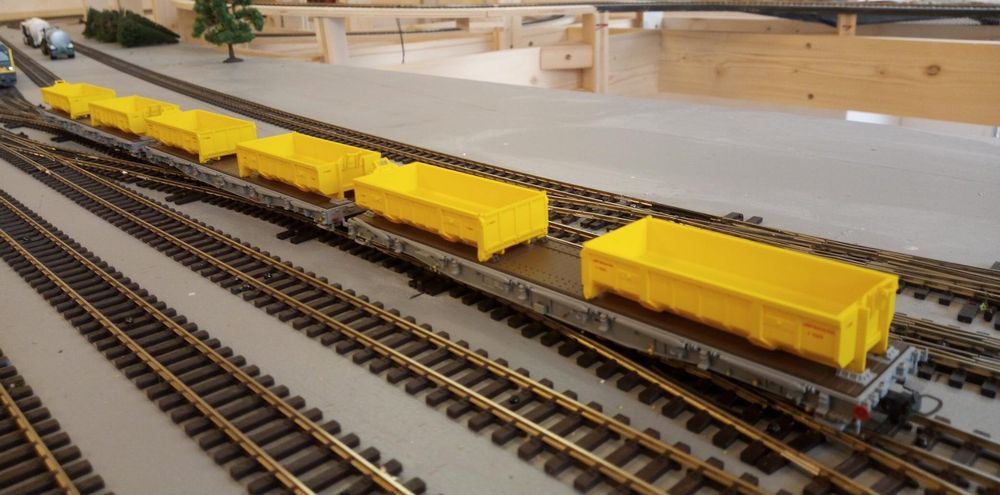 BEMO 2291 116 Zug aus 3 RhB R-w 8216 ACTS-Tragwagen | Kaufen auf Ricardo