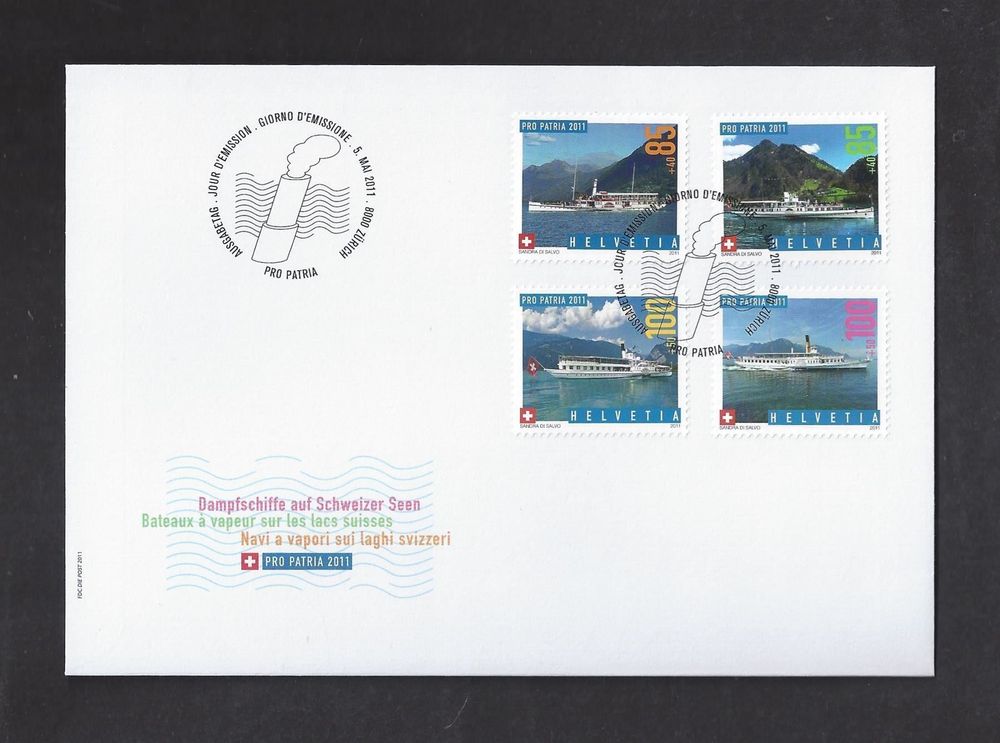 2011 FDC Pro Patria "Dampfschiffe" Ersttagsbrief - LUXUS | Kaufen auf Ricardo