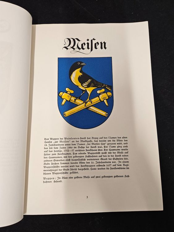 Antikes Wappen Buch Zürich Schweiz (Gebraucht) in Wolfertswil für CHF ...