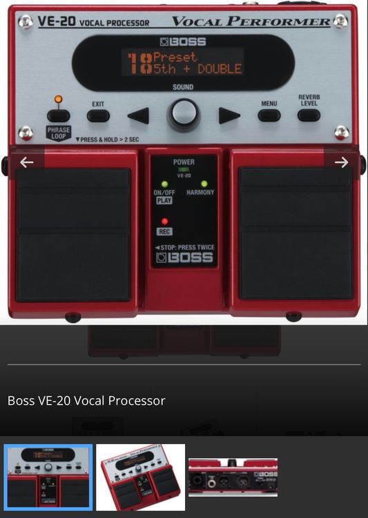 Vocal Processor & Harmonizer Boss VE-20 | Kaufen auf Ricardo