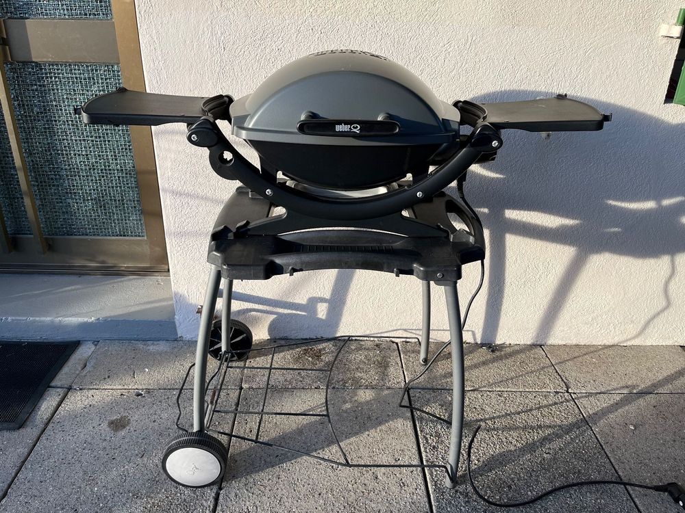 Weber Grill Q 140 mit neuer Heizspirale, Rollwagen, Haube | Kaufen auf Ricardo
