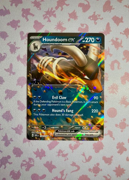 Pokemon Obsidian Flames Houndoom ex EN (Neu (gemäss Beschreibung)) in ...