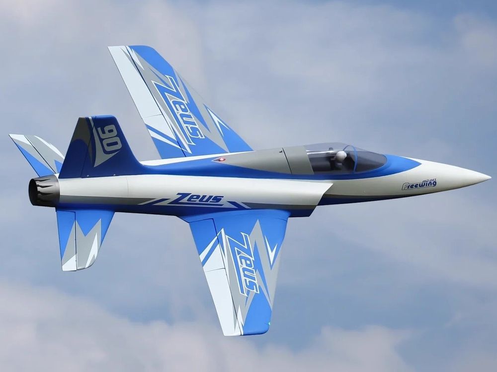 Zeus 90mm Sport EDF Jet, Spw 1200mm, 8S PNP-Set, Freewing (Neu und ...