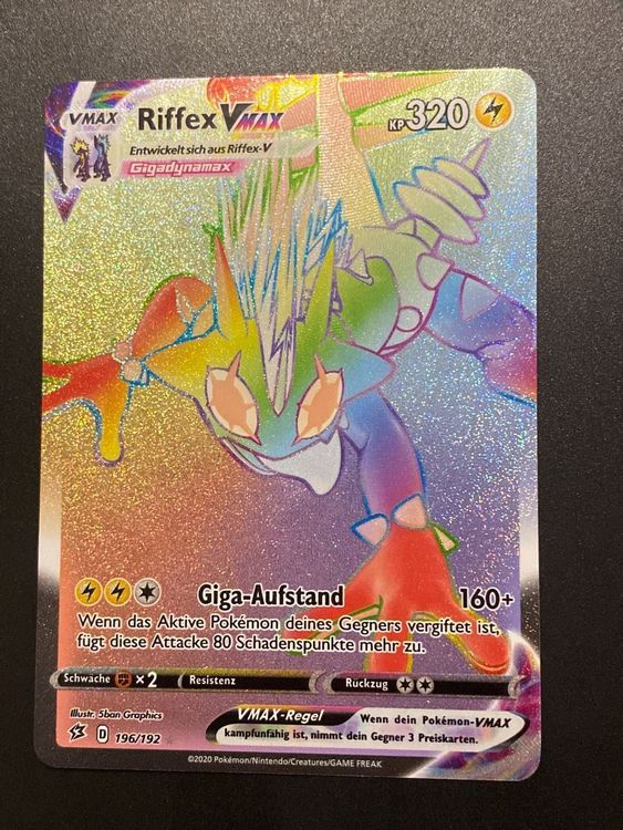 Pokemonkarte Riffex Vmax Rainbow AKTION (Neu (gemäss Beschreibung)) in ...