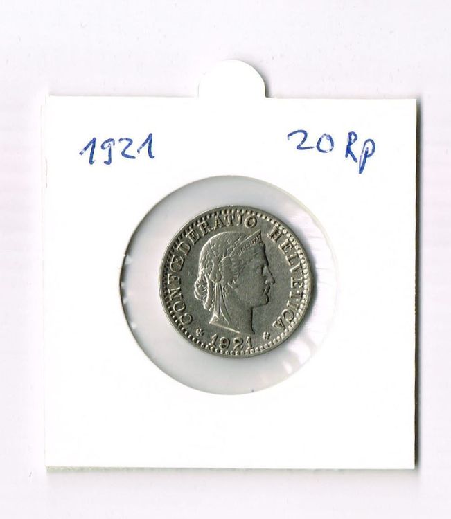 1921 20 Rappen | Kaufen auf Ricardo