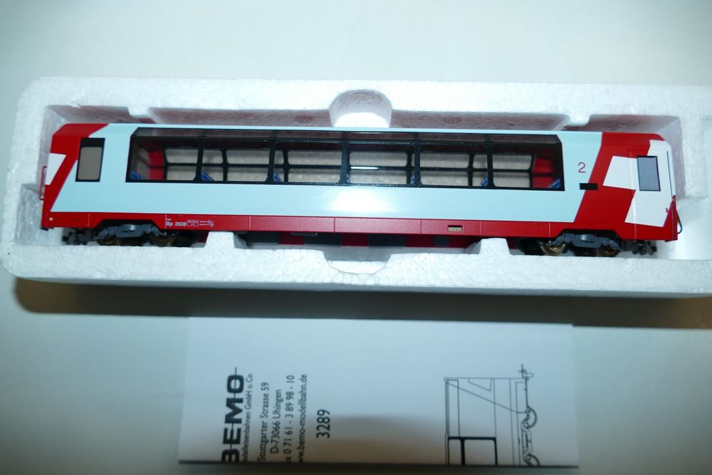 Bemo H0m: RhB 2.Kl. Panoramawagen Bp 2538 Glacier Express 2 | Kaufen auf Ricardo